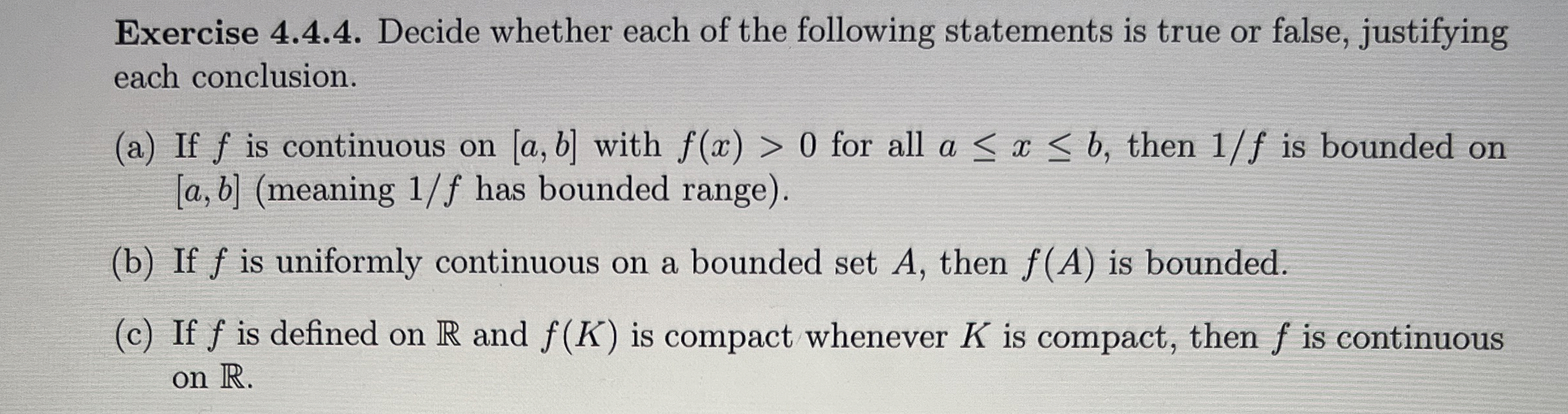 Solved Exercise 4.4.4. ﻿Decide whether each of the following | Chegg.com