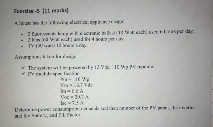 Solved Exercise -5 (11 marks) A house has the following | Chegg.com