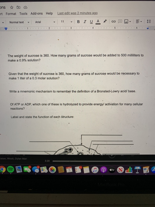 Solved Questions View Insert Format Tools Add-ons Help Last | Chegg.com