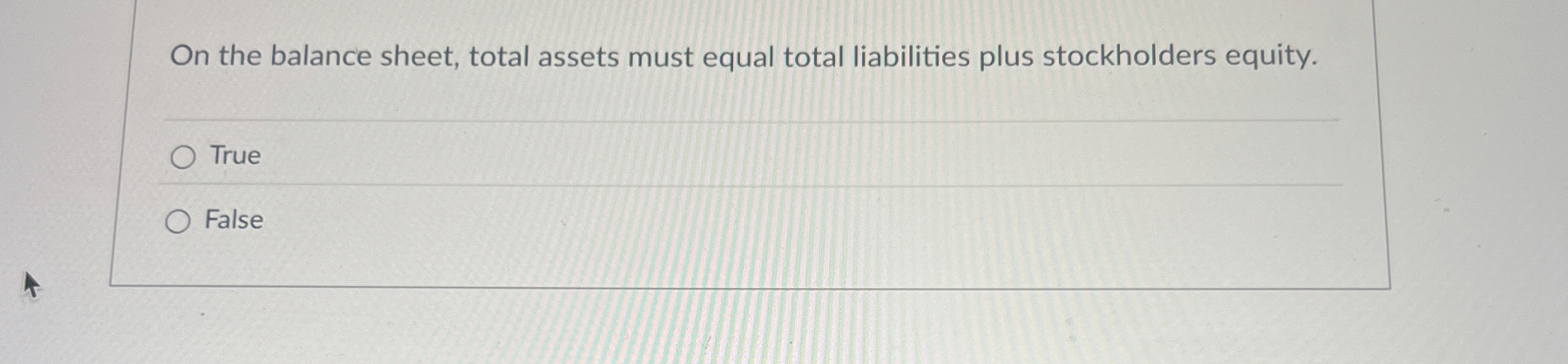 Solved On the balance sheet, total assets must equal total | Chegg.com