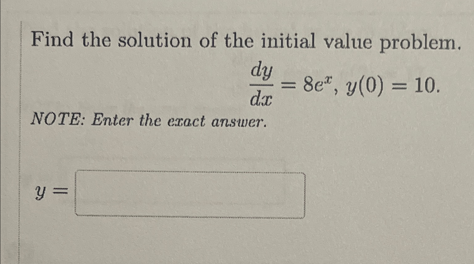 Solved Find the solution of the initial value | Chegg.com