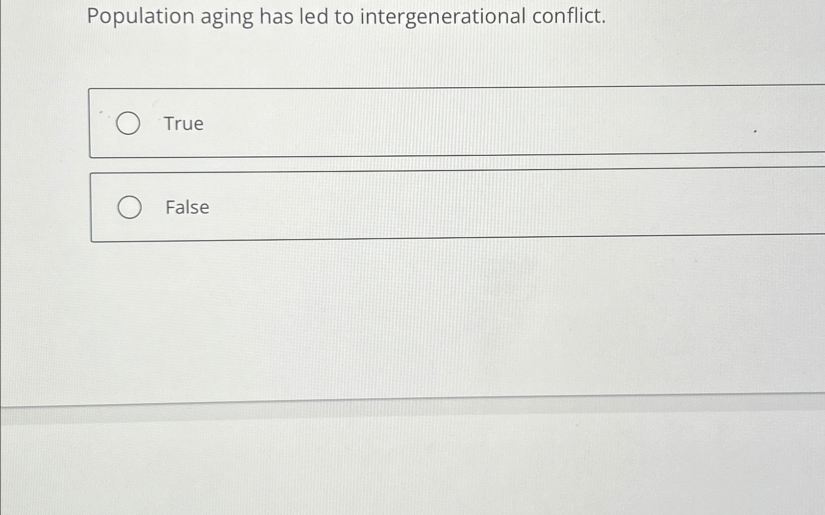 Solved Population aging has led to intergenerational | Chegg.com