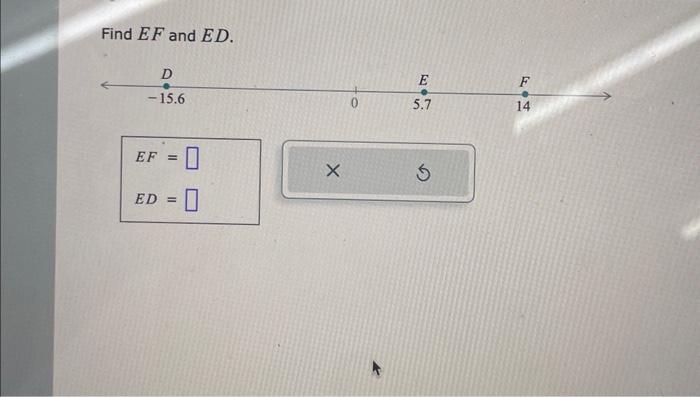 Find EF and ED. | Chegg.com
