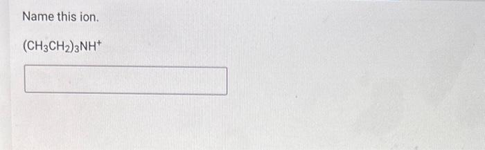 Solved Name this amine.Name this compound with a common name | Chegg.com