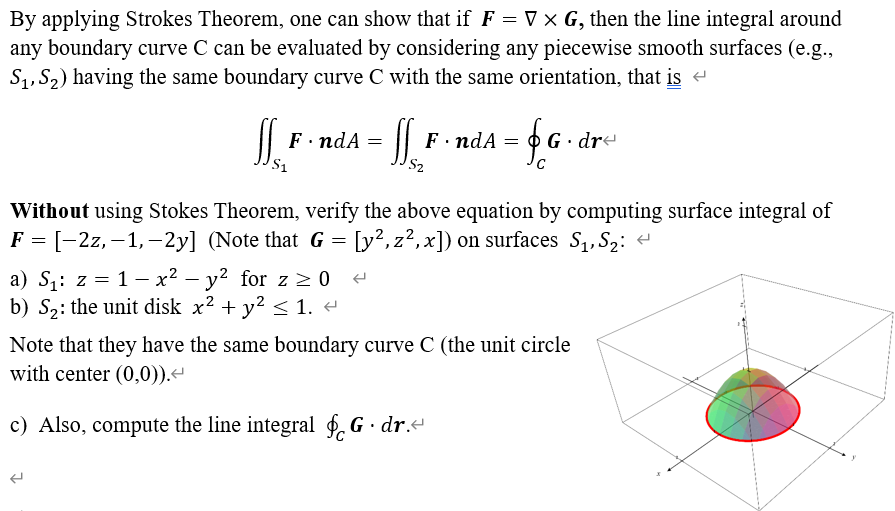 Solved By applying Stokes Theorem, one can show that if | Chegg.com