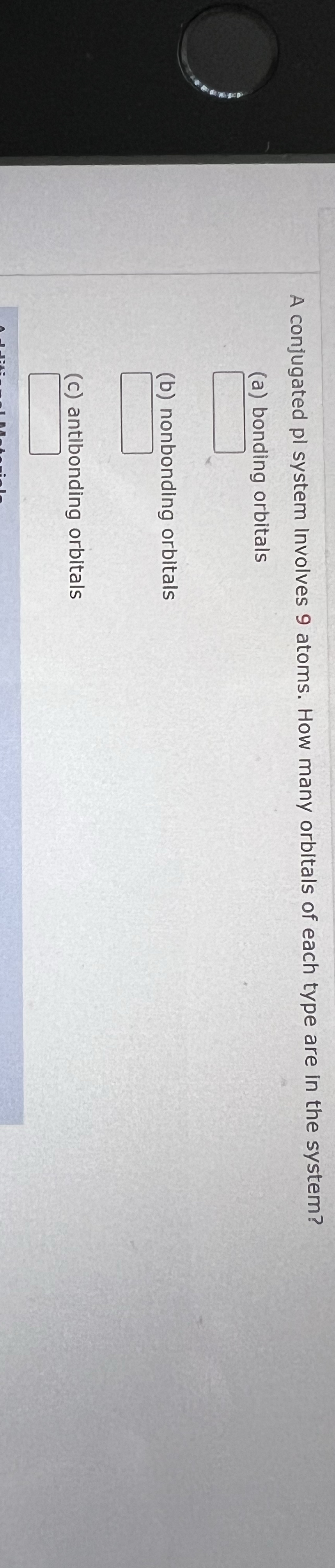 Solved A conjugated pl system Involves 9 ﻿atoms. How many | Chegg.com