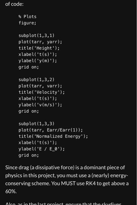 Solved please help! this is a Physics coding project that | Chegg.com