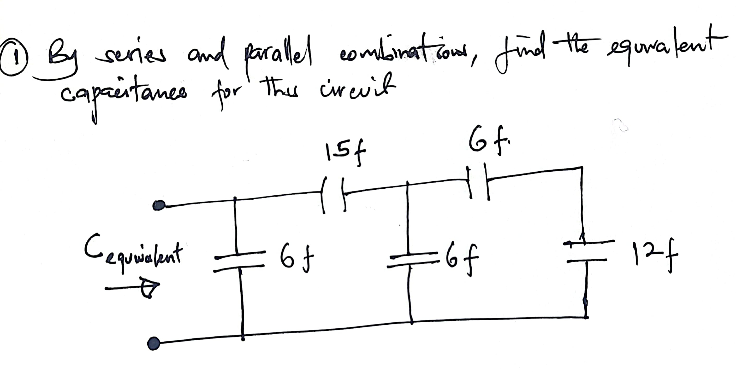 Solved (1) ﻿By series and parallel combinations, find the | Chegg.com