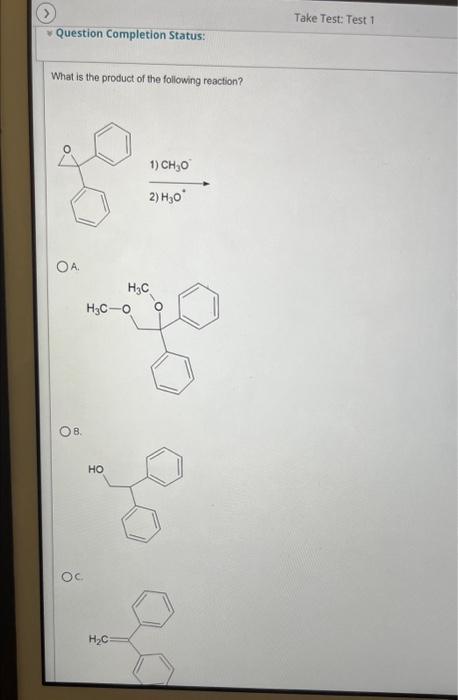 Solved Question Completion Status: What is the product of | Chegg.com