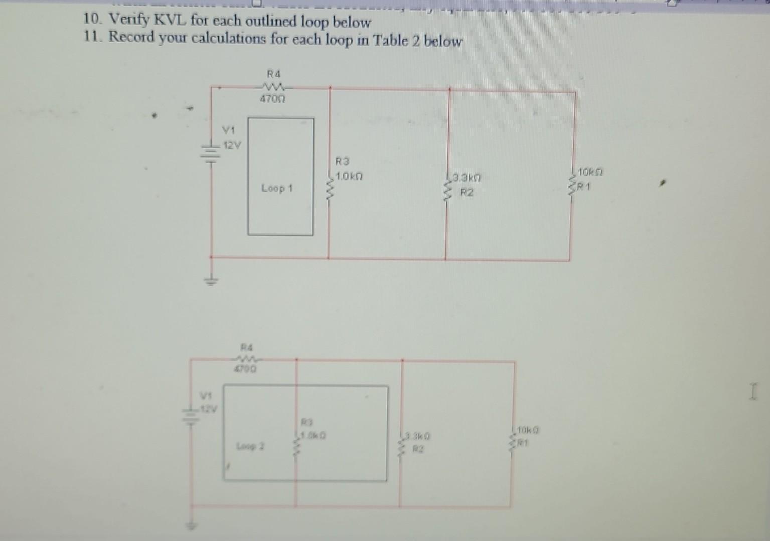 Solved please calculate the loops for me so I can verify kvl | Chegg.com