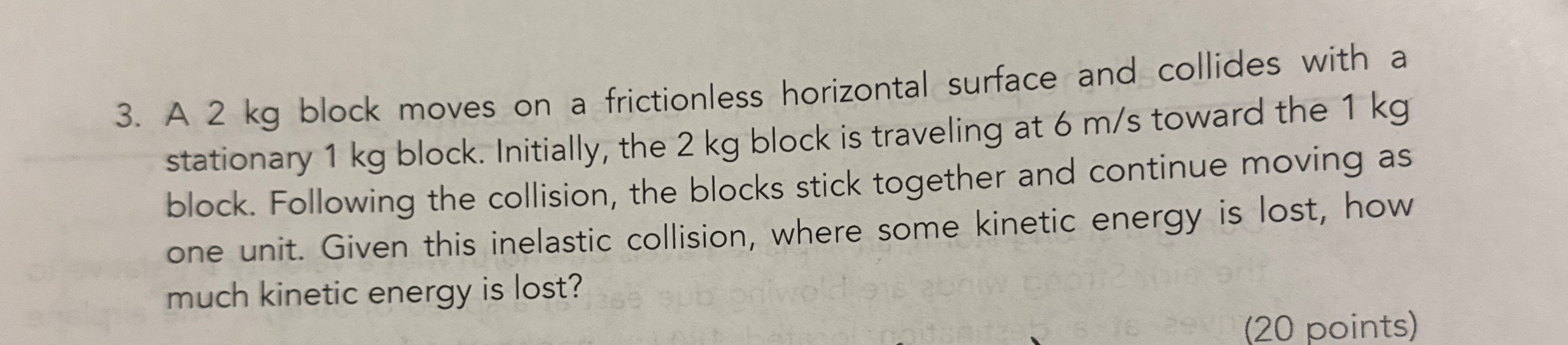 Solved A 2 ﻿kg block moves on a frictionless horizontal | Chegg.com