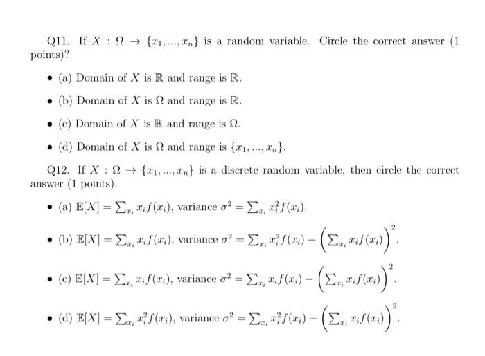 Solved Q10. Consider the random variable X: Z. Recall that | Chegg.com