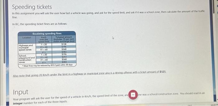 Solved Speeding tickets In this assignment you will ask the | Chegg.com