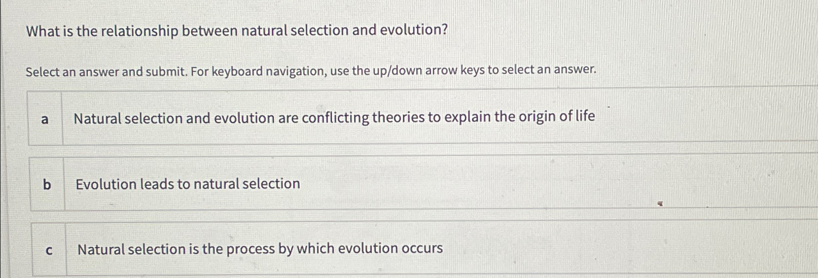 Solved What is the relationship between natural selection | Chegg.com