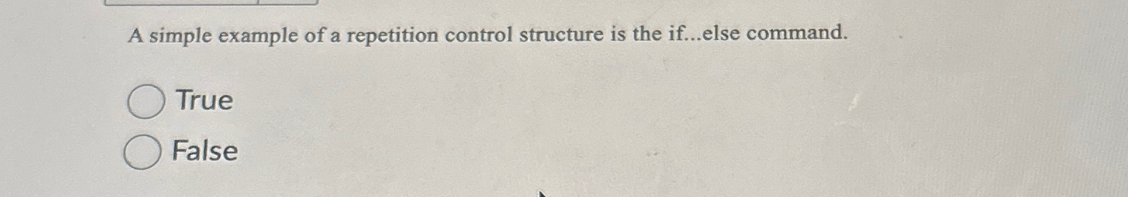 Solved A simple example of a repetition control structure is | Chegg.com