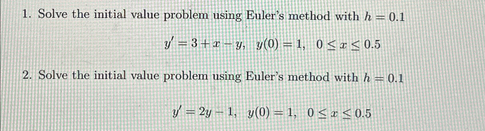 Solved Solve both problems please. Solve the initial value | Chegg.com