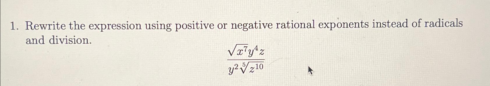 Solved Rewrite the expression using positive or negative | Chegg.com