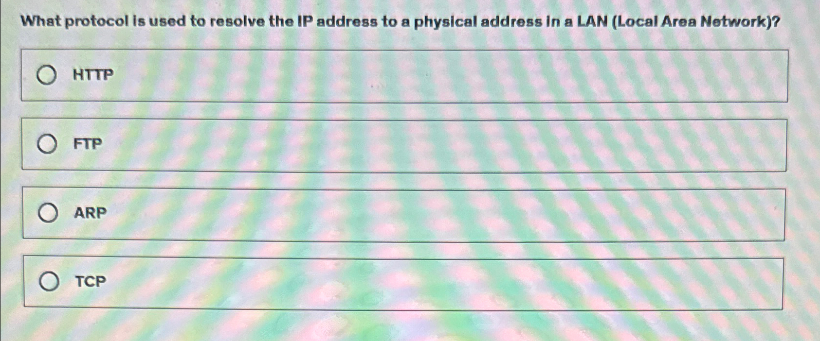 Solved What protocol is used to resolve the IP address to a | Chegg.com