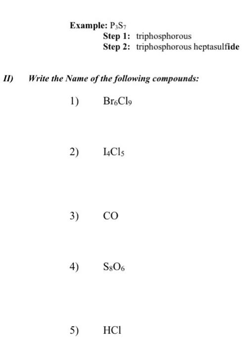 Solved Example: P3S7 Step 1: triphosphorous Step 2: | Chegg.com