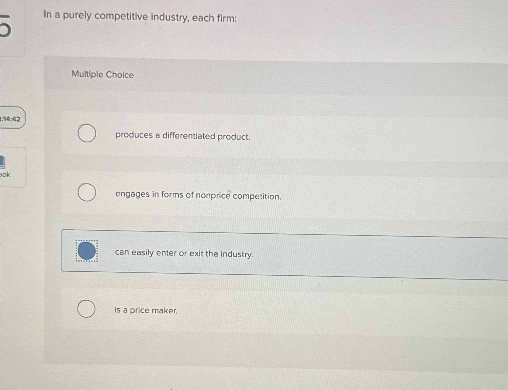 Solved In a purely competitive industry, each firm:Multiple | Chegg.com