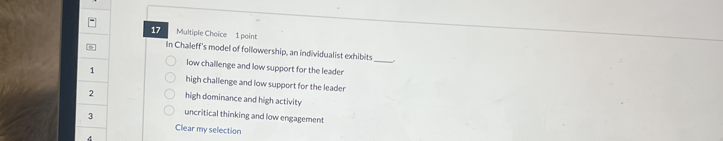 Solved In Chaleff's model of followership, an individualist | Chegg.com