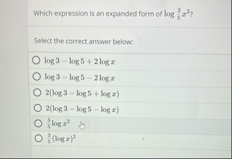Solved Which expression is an expanded form of | Chegg.com