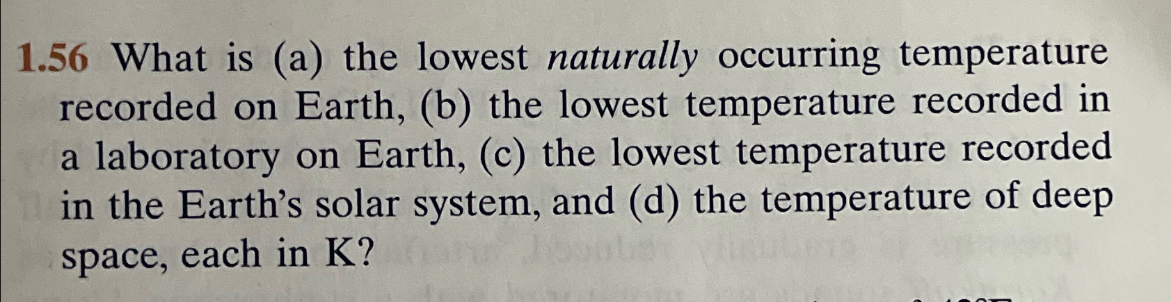 Solved 1.56 ﻿What is (a) ﻿the lowest naturally occurring | Chegg.com