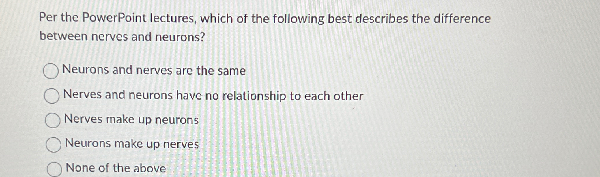 Solved Per the PowerPoint lectures, which of the following | Chegg.com