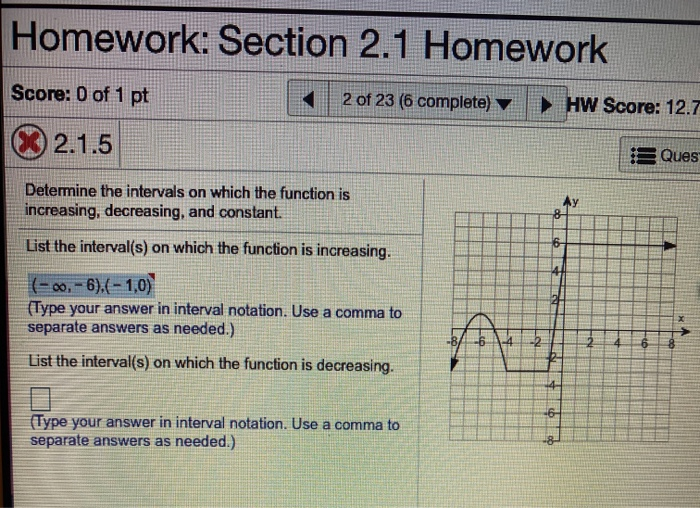 Homework: Section 2.1 Homework Score: 0 of 1 pt 2 of | Chegg.com Homework: Section 2.1 Homework Score: 0 of 1 pt 2 of | Chegg.com