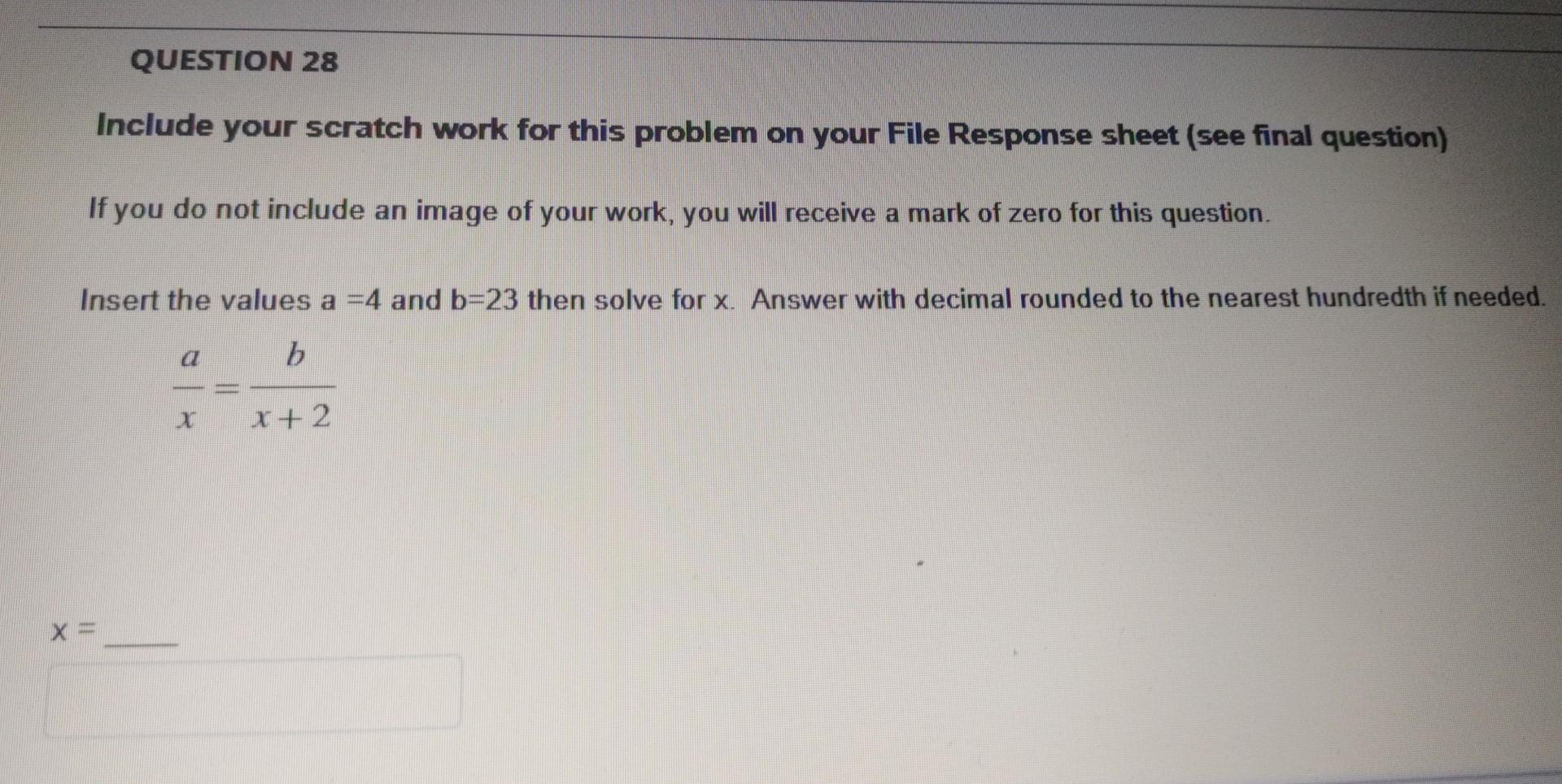 Solved Include your scratch work for this problem on your | Chegg.com