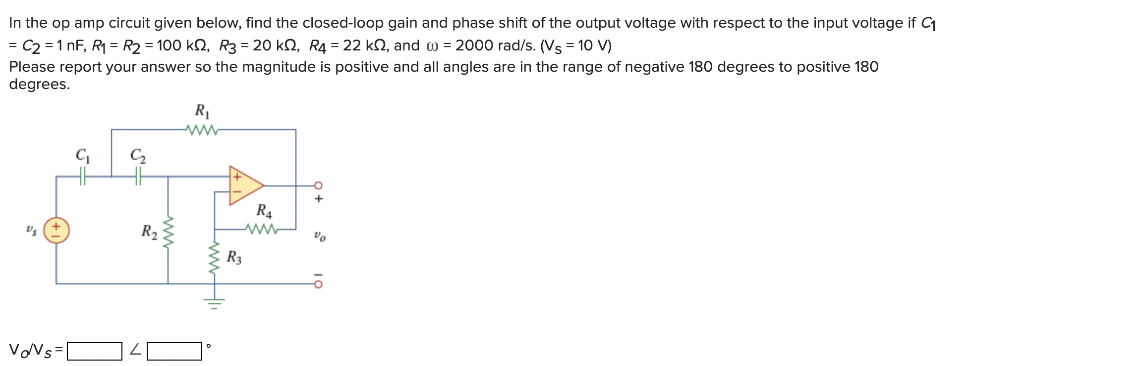 Solved In ﻿the op ﻿amp circuit given below, find the | Chegg.com