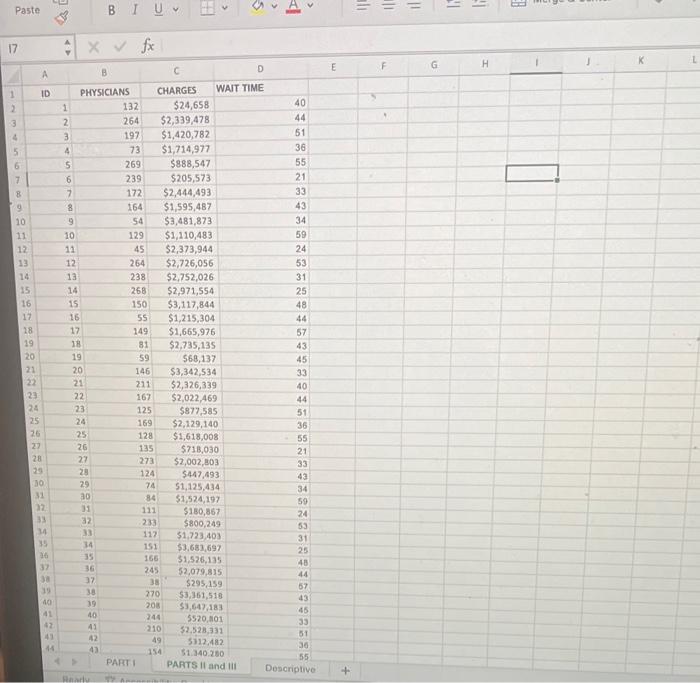 Solved Frequencies \& Descriptives in Excel-Patients (ONLY | Chegg.com