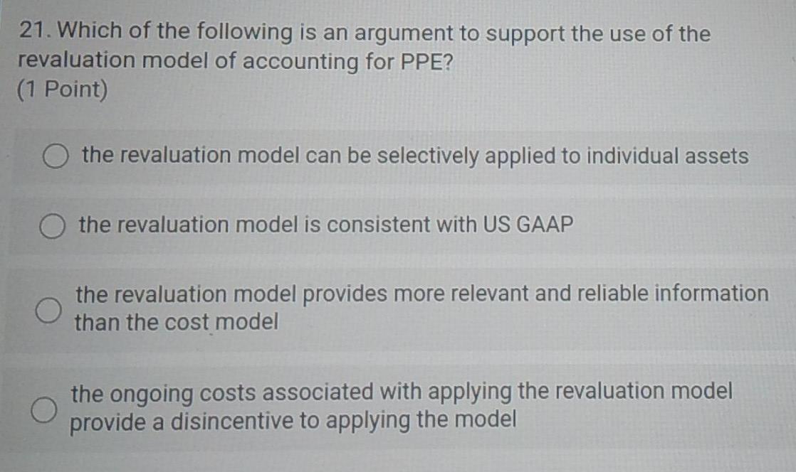 Solved 21. Which of the following is an argument to support | Chegg.com