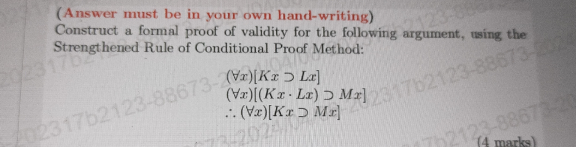 Solved (Answer must be in your own hand-writing)Construct a | Chegg.com