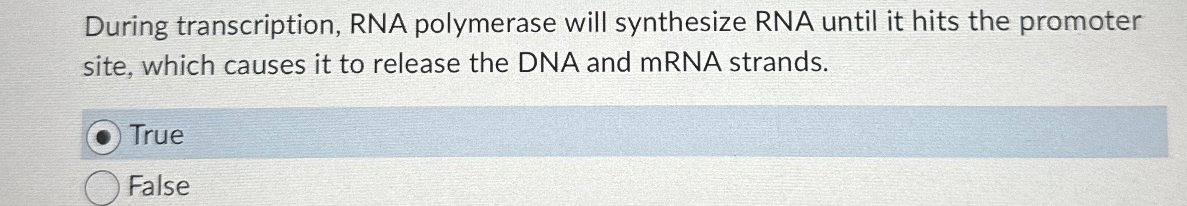 Solved During transcription, RNA polymerase will synthesize | Chegg.com