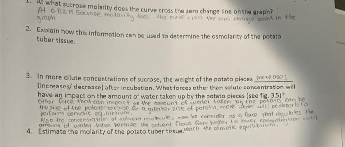 Solved Exercise 3 3 Investigating Osmolarity Of Plant Cells