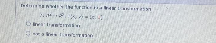 Solved Determine whether the function is a linear | Chegg.com