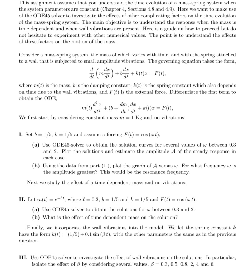 Solved This assignment assumes that you understand the time | Chegg.com