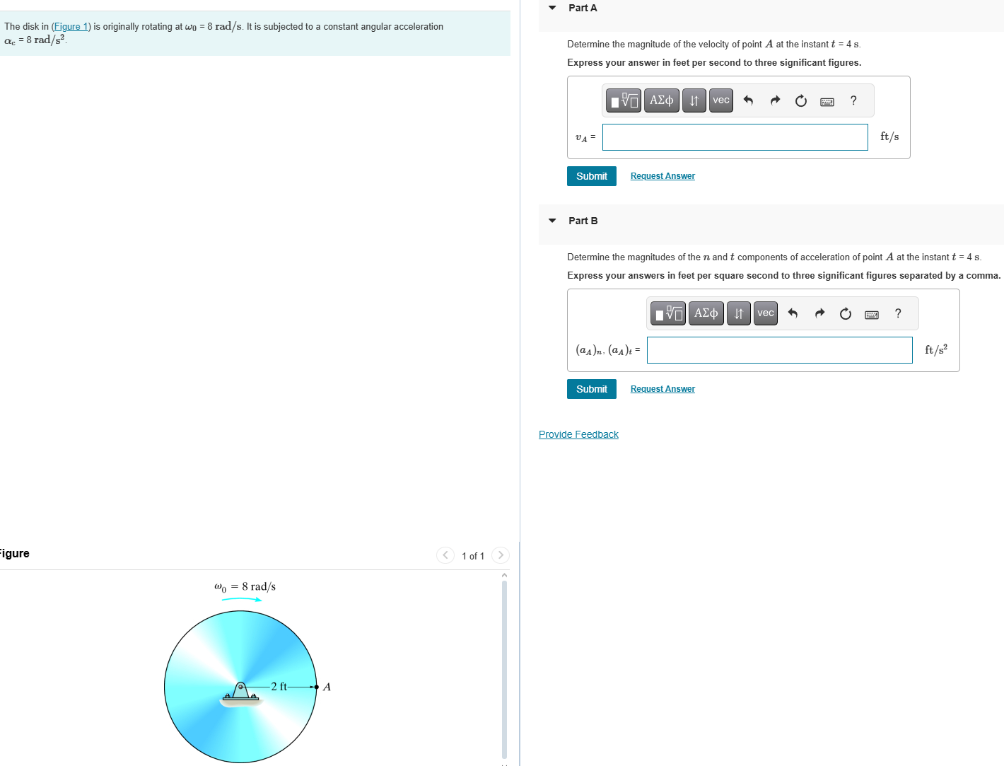 Solved Part AThe disk in (Figure 1) is ﻿originally rotating | Chegg.com