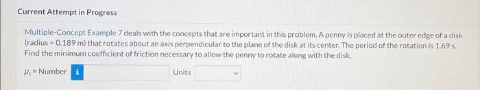Solved Multiple-Concept Example 7 deals with the concepts | Chegg.com