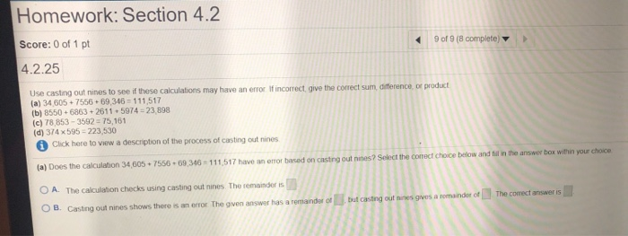 Solved Homework Section 4 2 9 Of 9 8 Complete Score 0 Of
