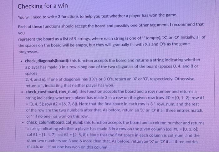Solved Tic-tac-toe Write a program that simulates a game of | Chegg.com