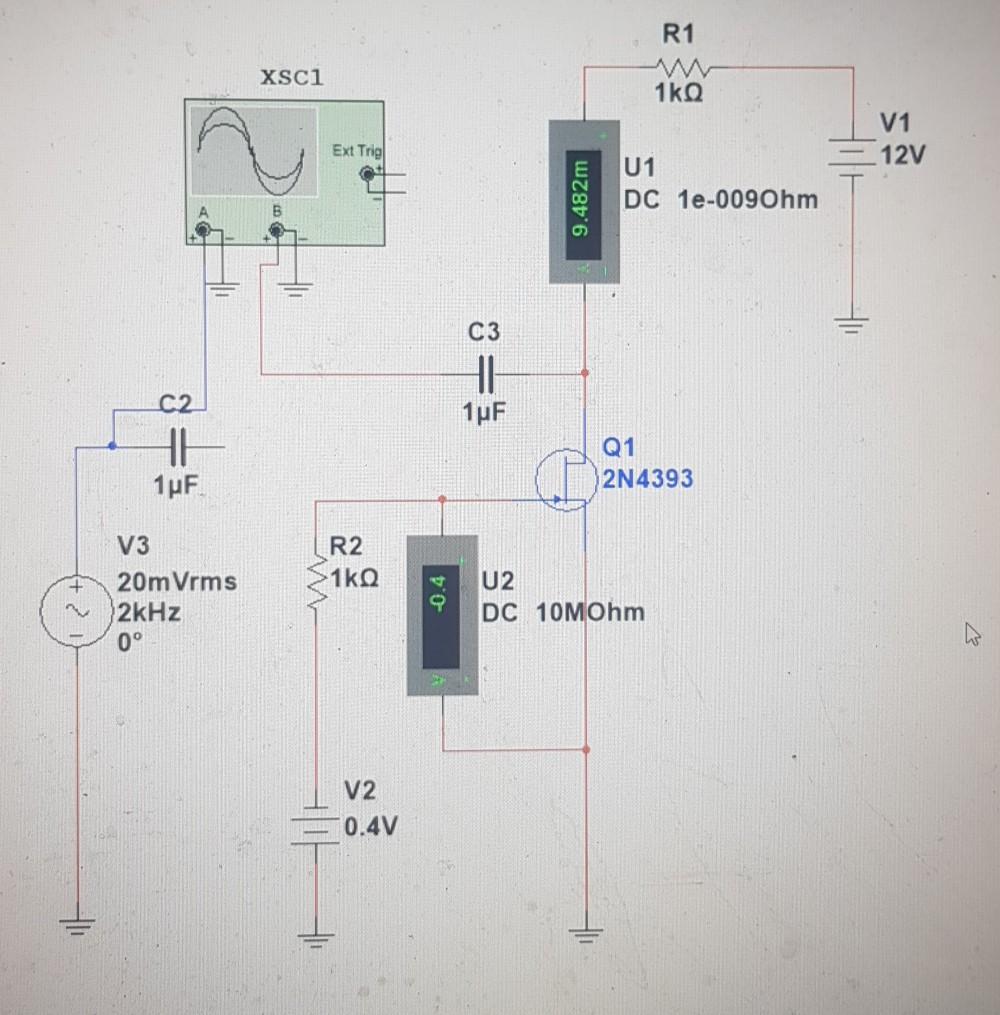 R1 Xsc1 W 1kg V1 12V Ext Trigl 9.482m U1 DC 1e-009 | Chegg.com