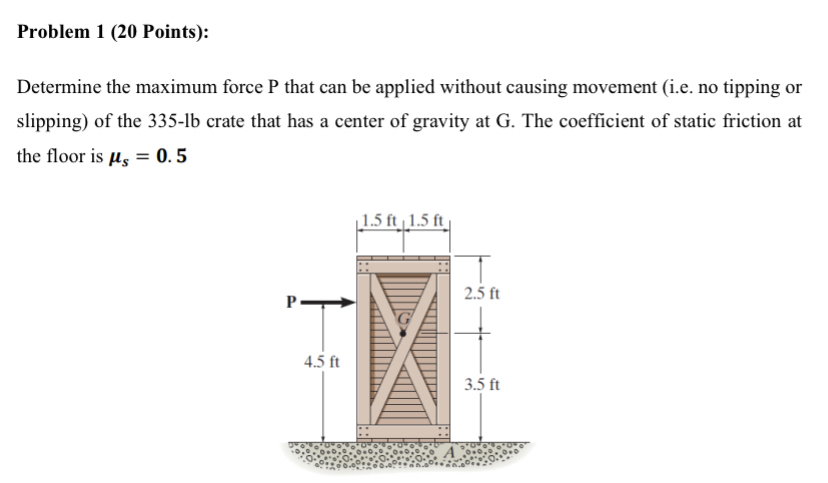 Solved Problem 1 (20 Points):Determine the maximum force P | Chegg.com Solved Problem 1 (20 Points):Determine the maximum force P | Chegg.com