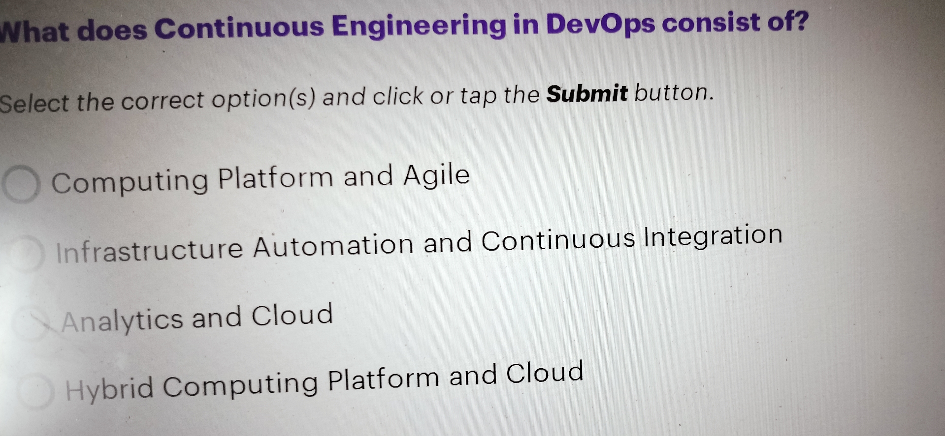 Solved What does Continuous Engineering in DevOps consist | Chegg.com