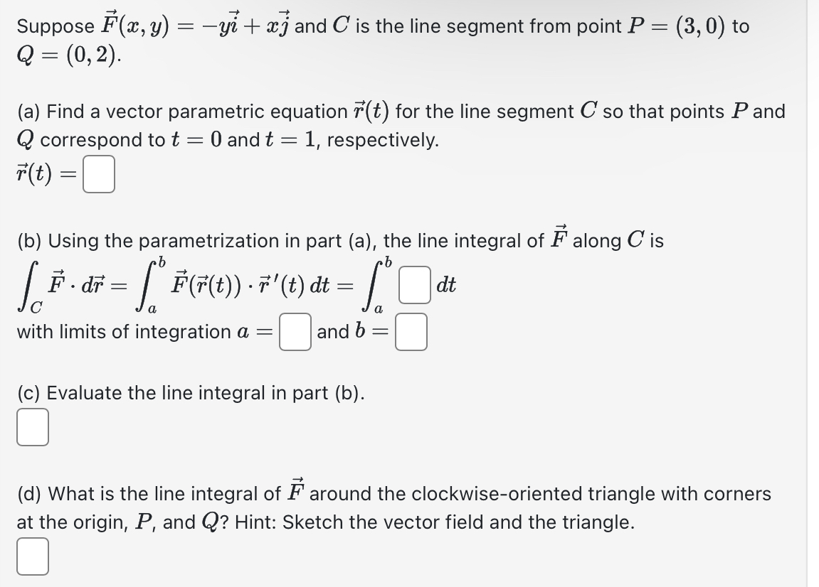 Solved Suppose vec(F)(x,y)=-yvec(i)+xvec(j) ﻿and C ﻿is the | Chegg.com