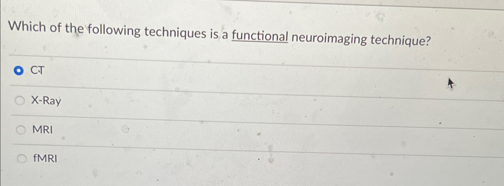 Solved Which of the following techniques is a functional | Chegg.com