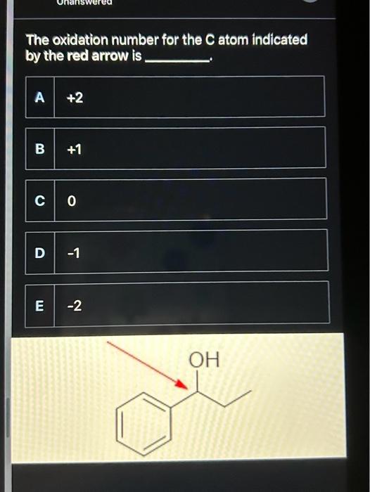 Solved The Oxidation Number For The Mathrm{c} Atom