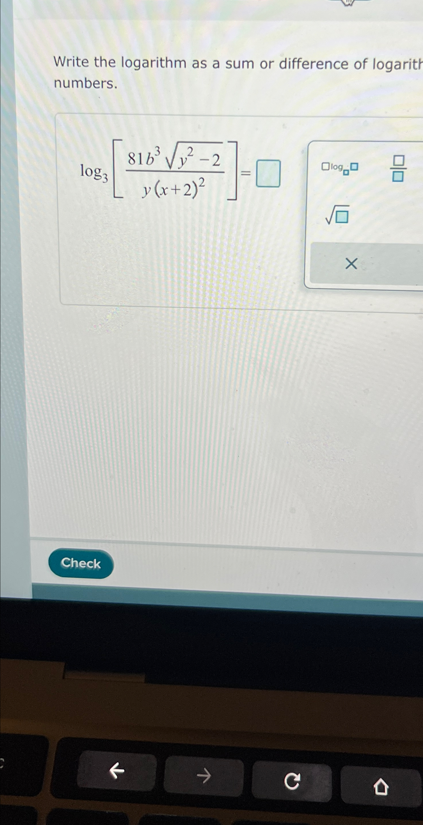 Solved Write the logarithm as a sum or difference of | Chegg.com