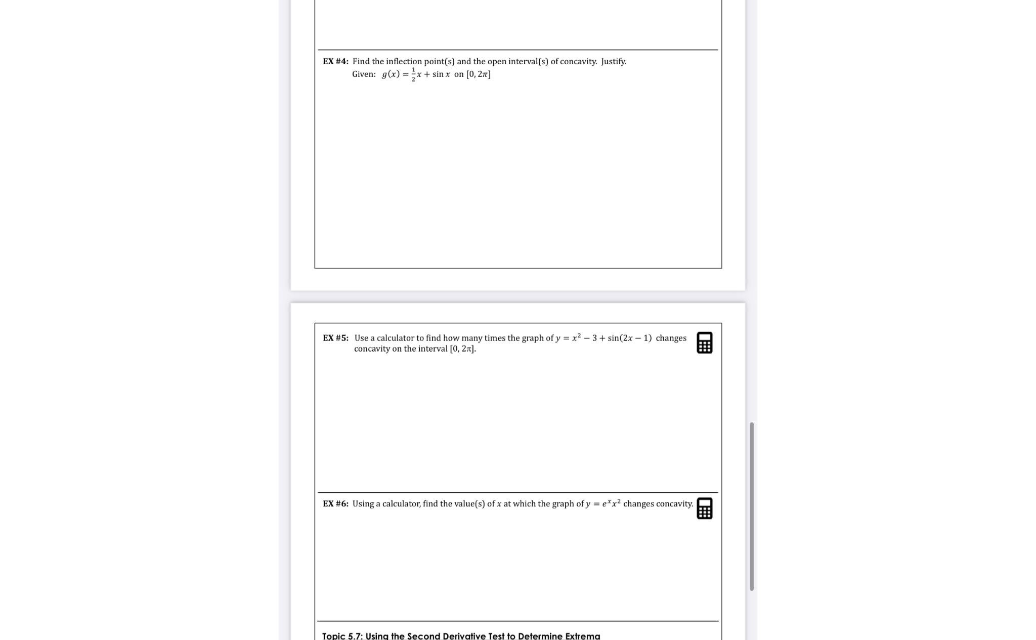 Solved EX #4: Find the inflection point(s) ﻿and the open | Chegg.com